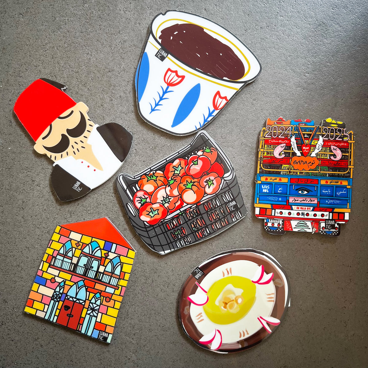 Acrylic Mixed Coasters by Luanatic sous-verre