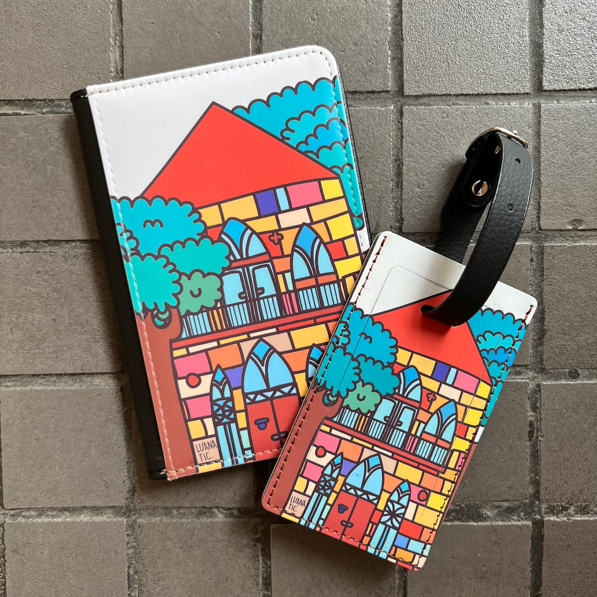 Luggage Tag Beit Mosaic by Luanatic بطاقة أمتعة حقيبة حقائب