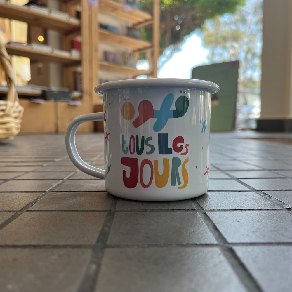 قهوة Tous Les Jours Enamel Mug by Luanatic