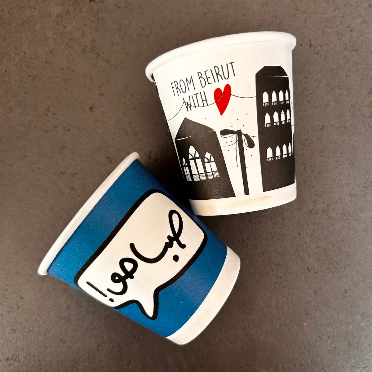 "Sabaho" "صباحو" Paper Cup by Luanatic - 4oz
