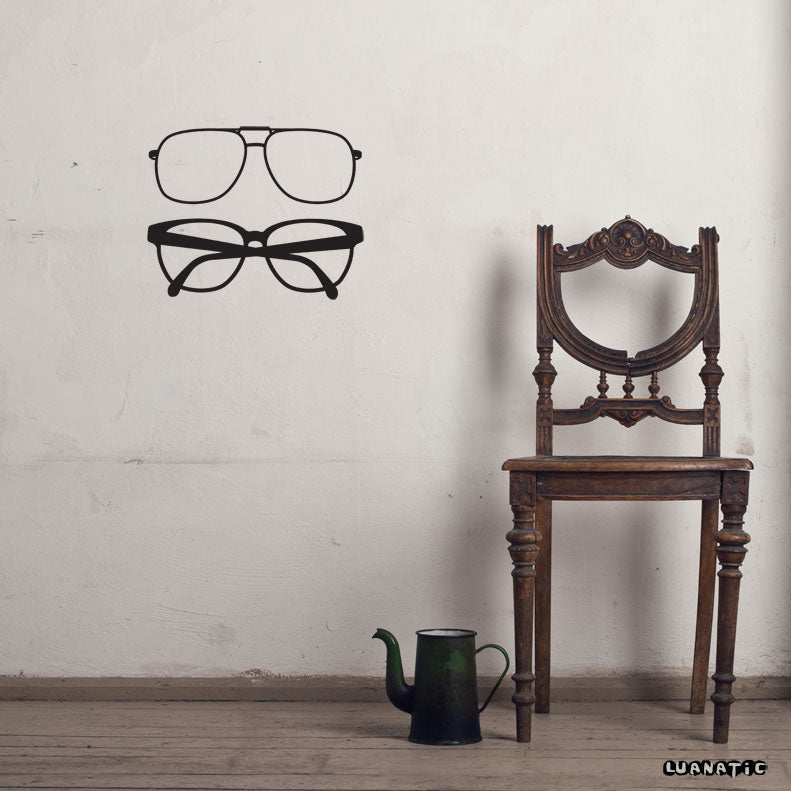 "Eyeglasses" Wall Sticker by Luanatic