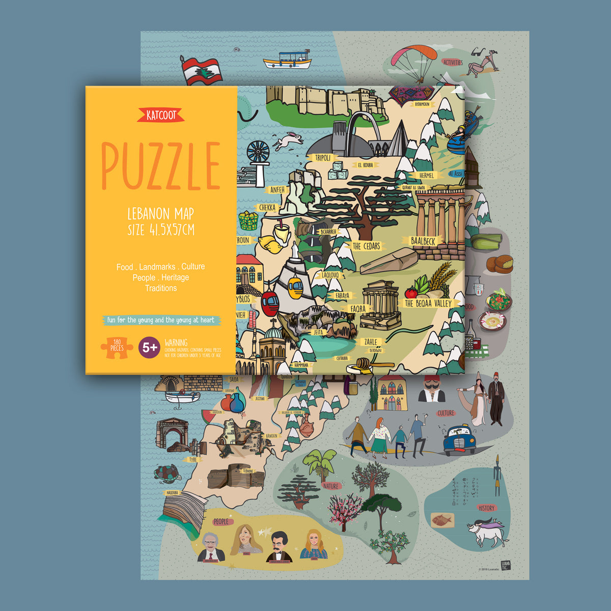 Puzzle Lebanon Map - 180 Pieces by Luanatic