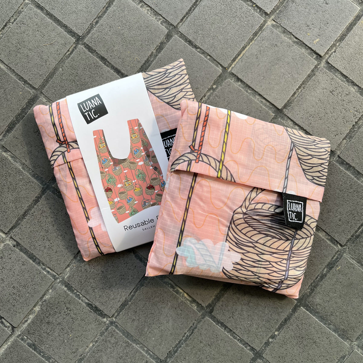 Reusable Bag Salleh (سلّة) by Luanatic Grocery Bag Shopping Bag Sac a ...